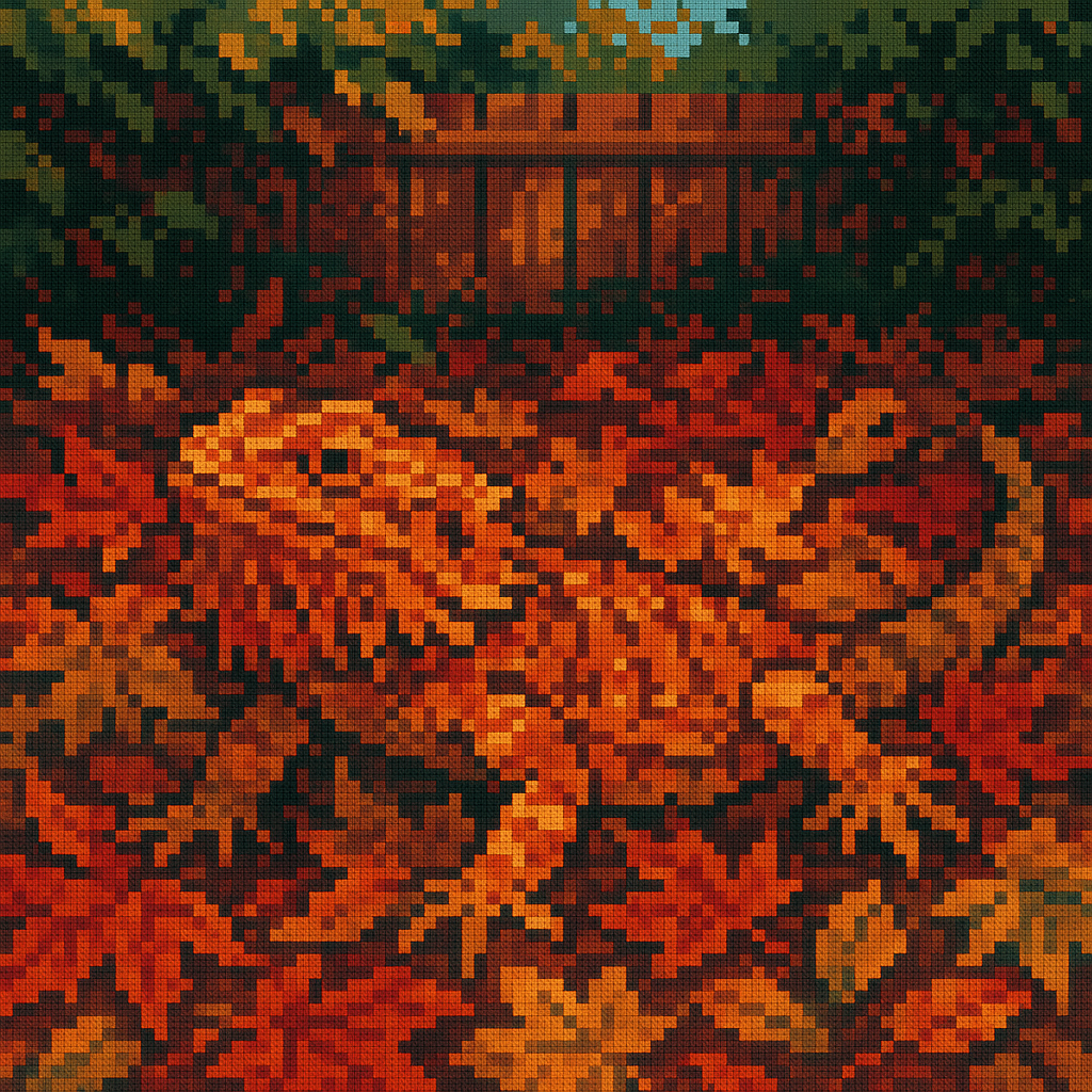 Pixel Art Bearded Dragon Camouflage | Reptile Rampage